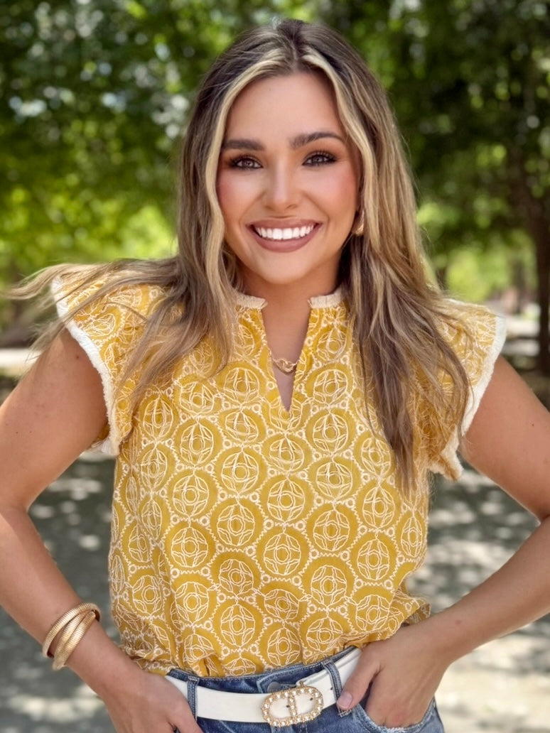 Golden Goodness Blouse – Blessed Buffalo Boutique