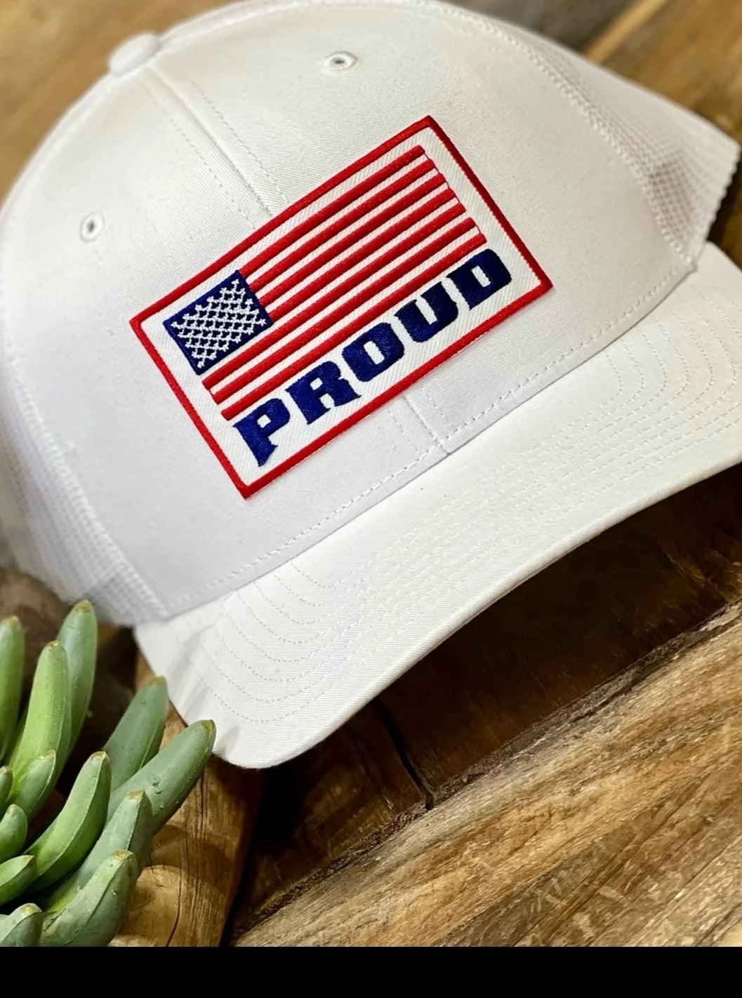 American Flag Proud Patch Caps @ Blessed Buffalo Boutique
