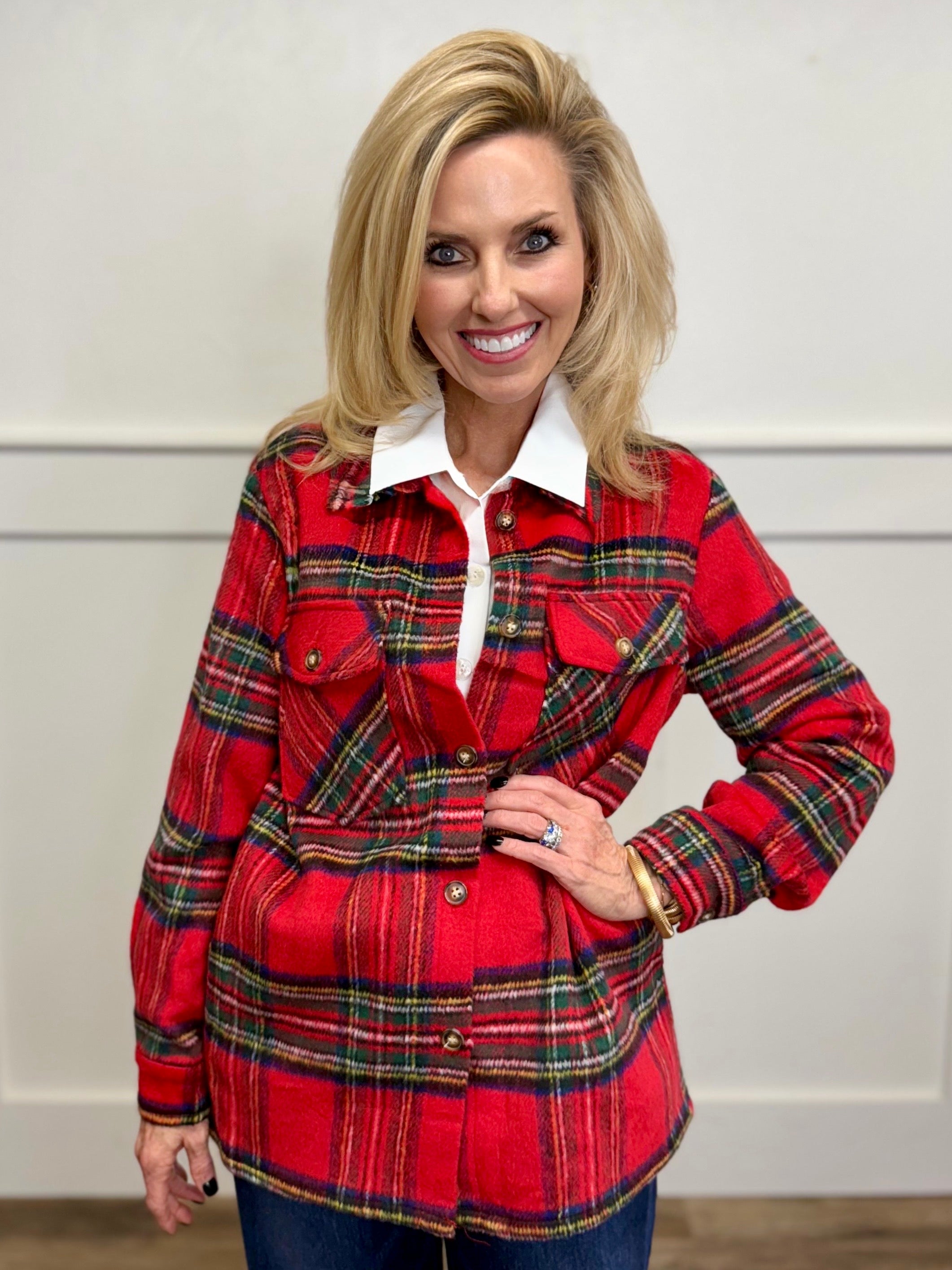 Christmas Plaid Shacket – Blessed Buffalo Boutique
