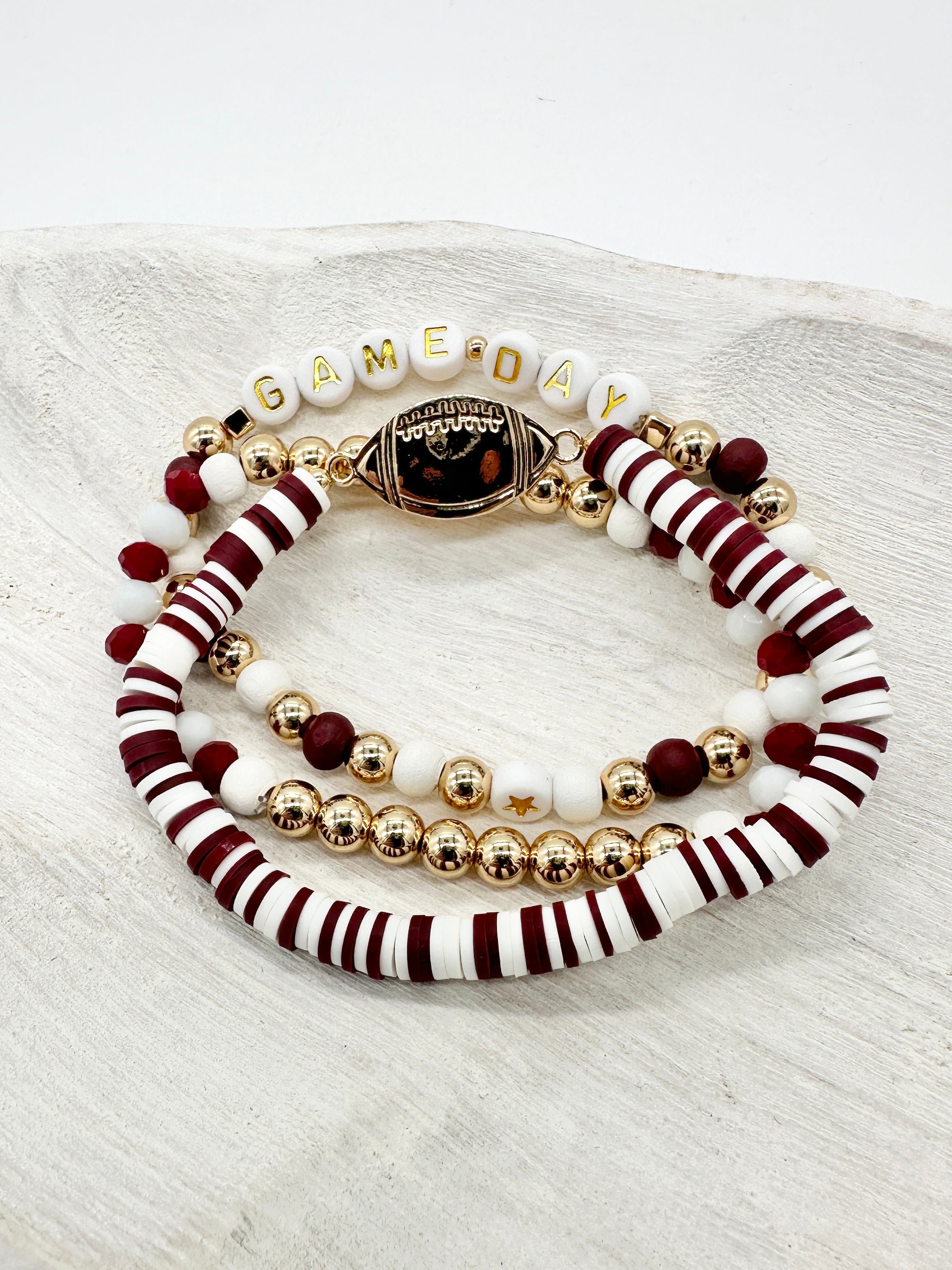 Game Day Maroon Bracelet Set – Blessed Buffalo Boutique