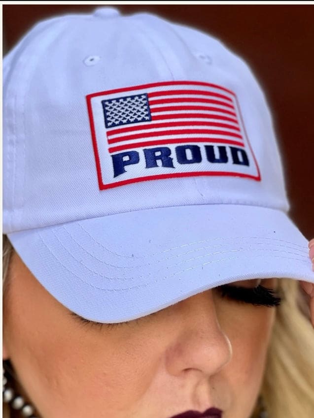 American Flag Proud Patch Caps @ Blessed Buffalo Boutique