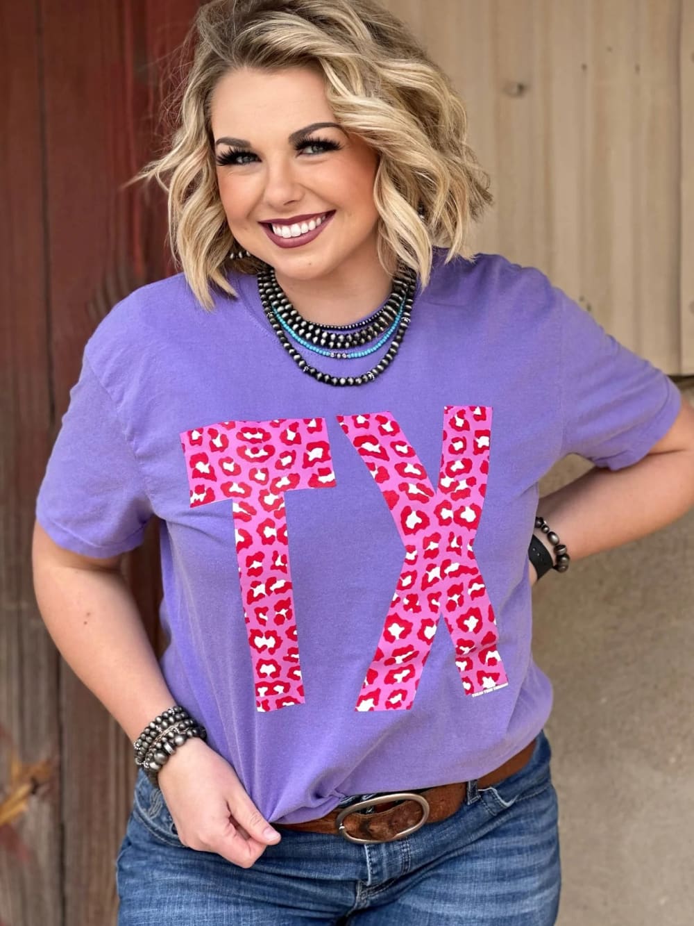 Pink Leopard Texas Tee By Texas True Threads @ Blessed – Blessed ...