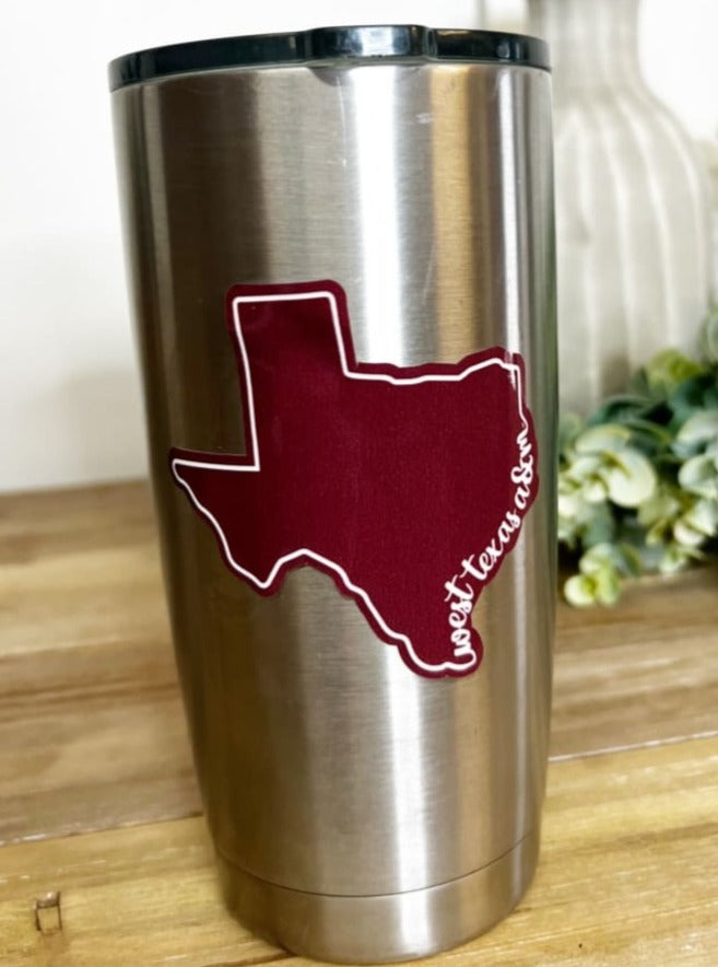 West Texas A&m Texas Sticker @ Blessed Buffalo Boutique